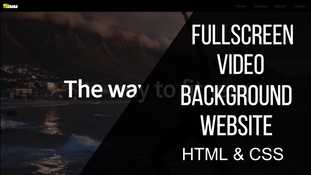 Full screen video background website with HTML5 and CSS3 in Hindi - YouTube