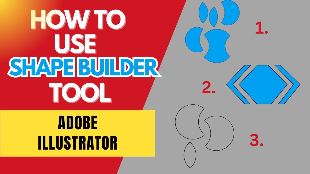 How to use Shape Builder Tool in Illustrator |#NishanthTechTamil |# ...