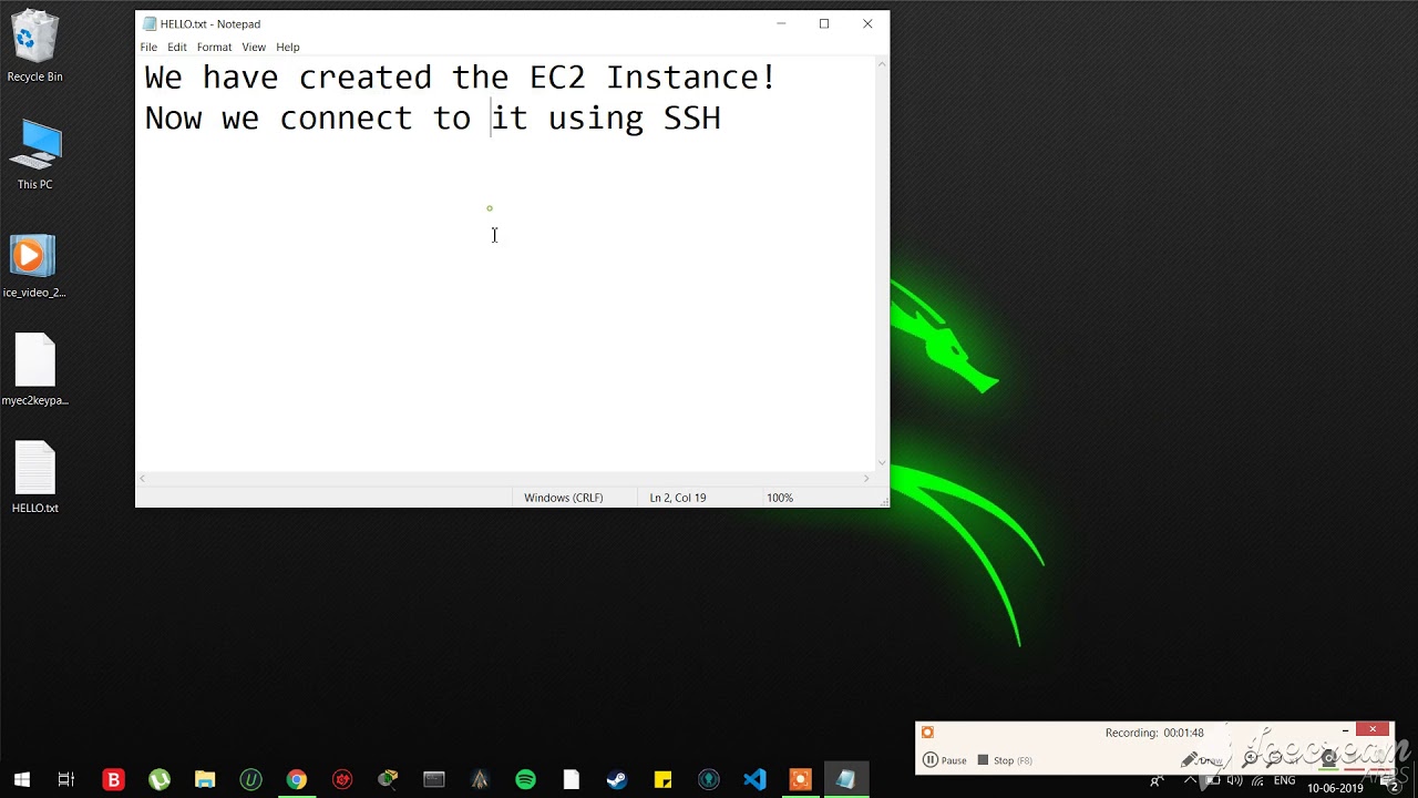 Creating an Amazon EC2 VM Instance and Connecting to it using SSH - YouTube