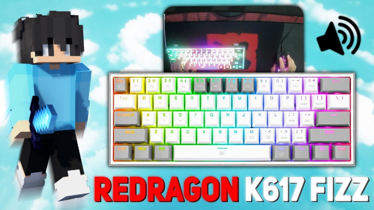 Redragon K617 Fizz + Bedwars Gameplay with Keyboard & Mouse Sounds ...