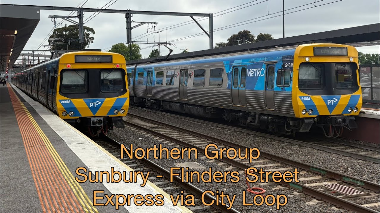 Journey: Sunbury - Flinders Street Express via City Loop (EDI Comeng ...