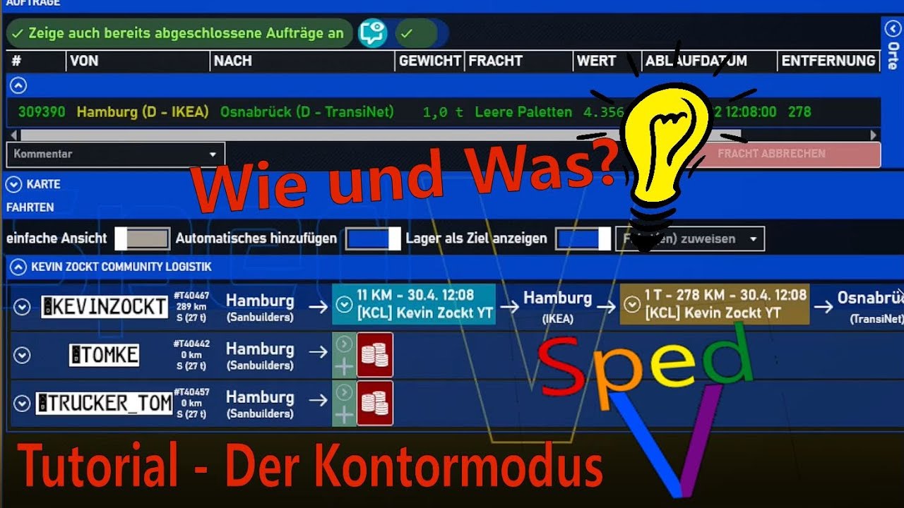 Der Kontormodus erklärt | SpedV | Euro Truck Simulator 2 - YouTube