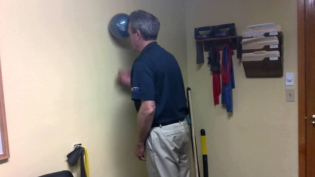 Cervical Isometrics with a Ball - YouTube