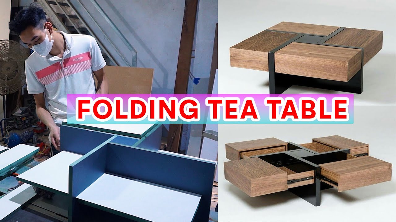 How to Make a Smart Wooden Tea Table with 360-Degree Rotating Storage ...