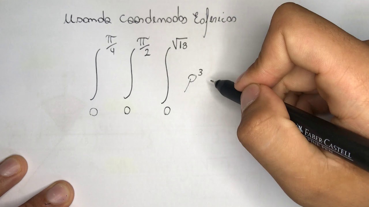 Integrais Triplas - Questão em coordenadas esféricas, passo a passo ...