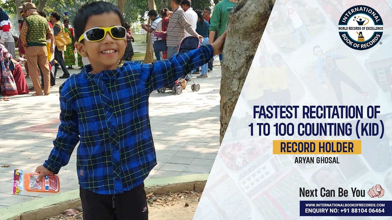 FASTEST RECITATION OF 1 TO 100 COUNTING KID - YouTube