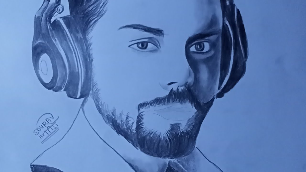 How to draw virat kohli/virat drawing/virat pencil drawing - YouTube