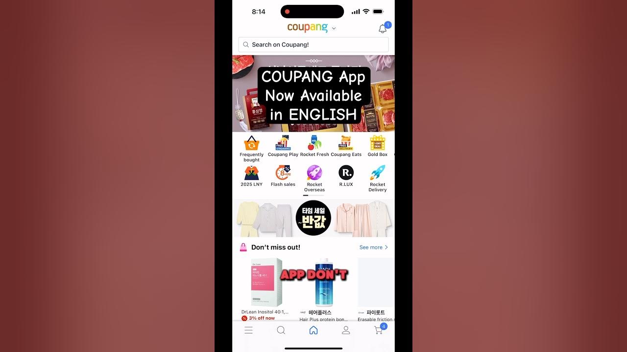 Coupang App Now Available in ENGLISH!! 🙌🛒🛍️ #amazon #coupang #shoppinginkorea #expatinkorea ...