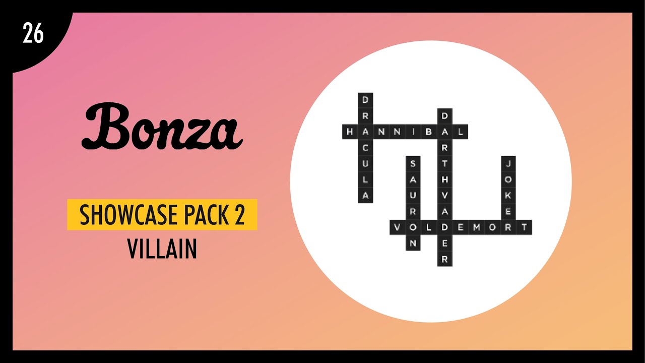 Bonza Word Puzzle | Showcase | Pack 2 | Villain - YouTube