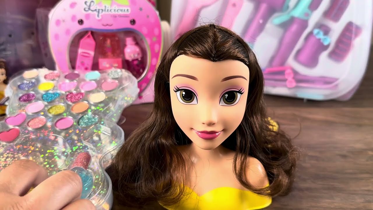 Belle Lip Gloss Makeup | Disney Princess Toy Unboxing | Satisfying ...