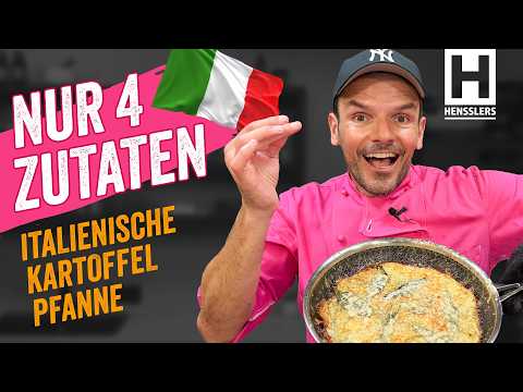Italienische Kartoffelpfanne mit Käse und Salbei