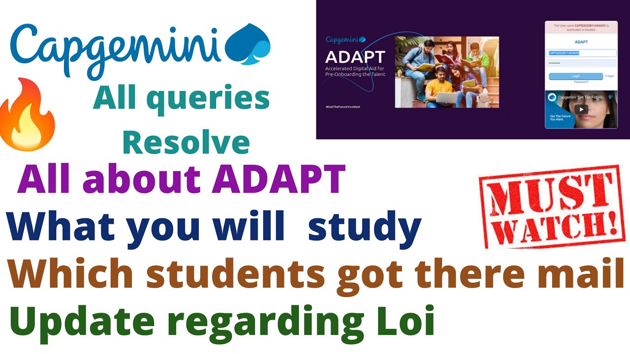 Capgemini start sending ADAPT mail | all about capgemini adapt traning ...