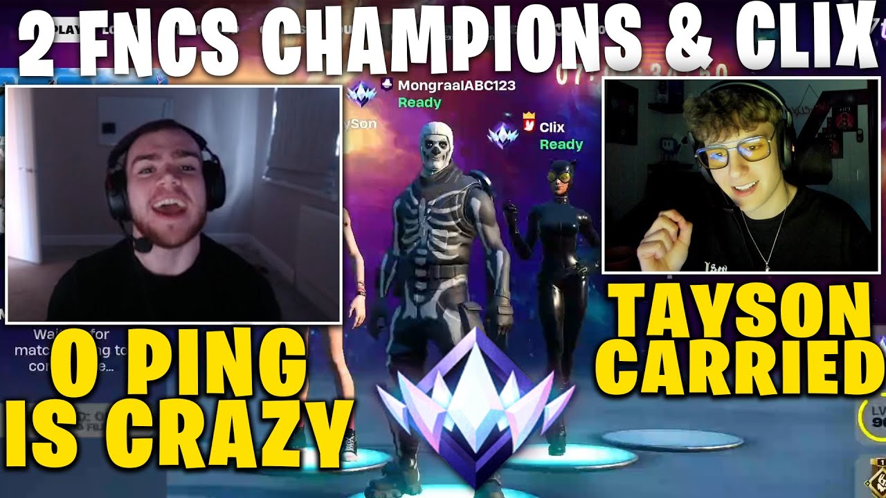 CLIX Got CARRIED By 2 FNCS Champions MONGRAAL & TAYSON In Unreal Ranked ...