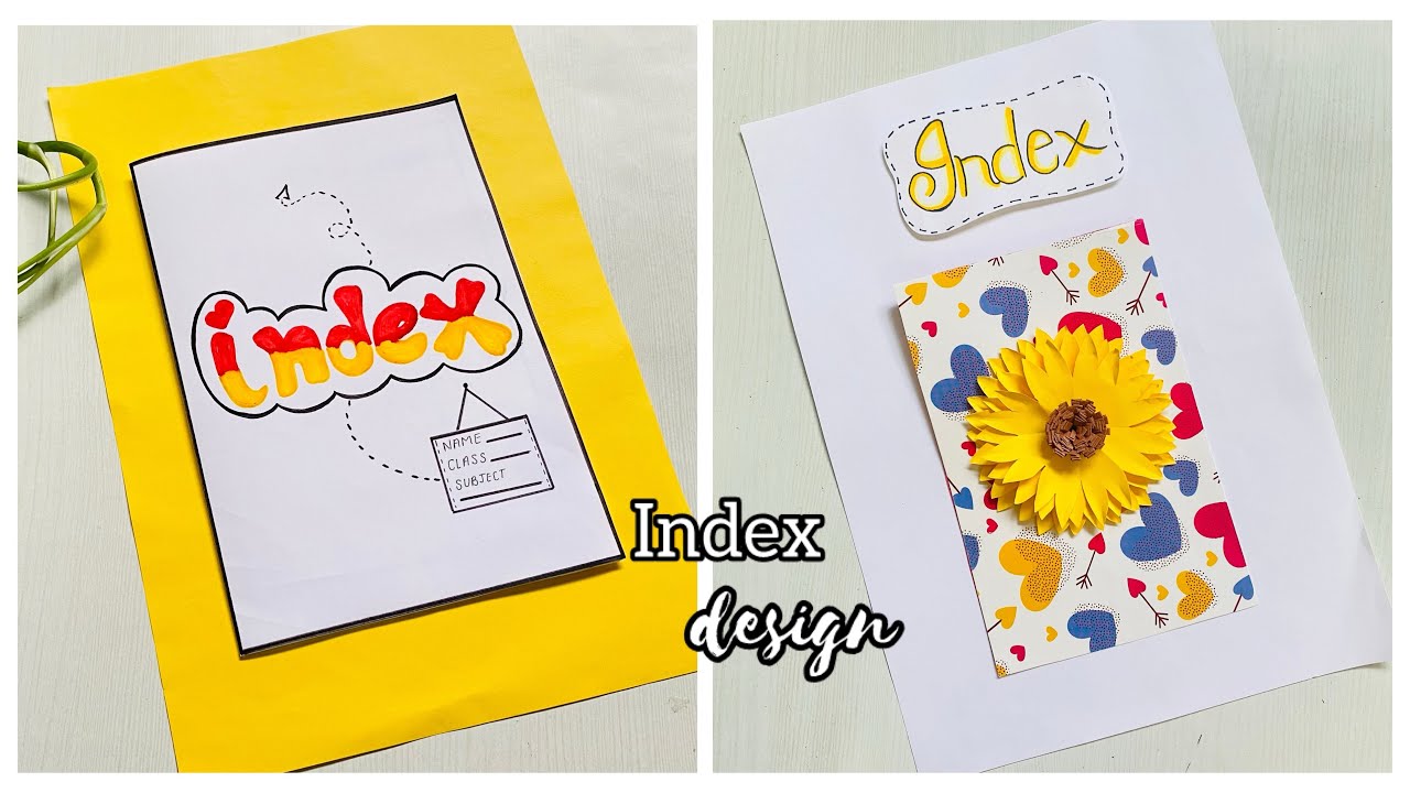 Index design for project file/ How to make index page / Index decoration ideas #index #youtube ...