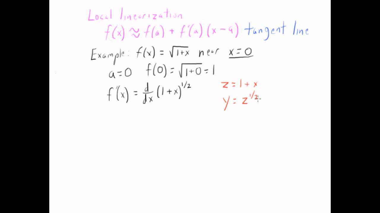 Local linearization - YouTube
