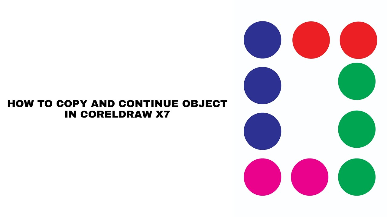 How To Copy And Continue Object In CorelDraw X7 YouTube How To Copy And Continue Object In CorelDraw X7 YouTube