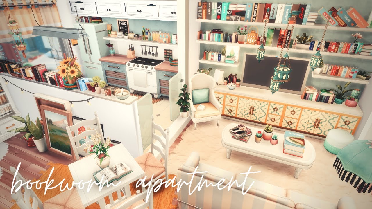 Bookworm Apartment | The Sims 4: Speed Build - YouTube
