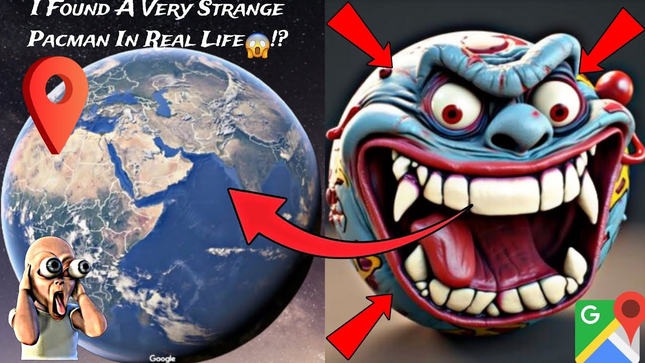 😶‍🌫️😱I Found A Very Weird Pac-Man In Google Earth!? #viral #map # ...