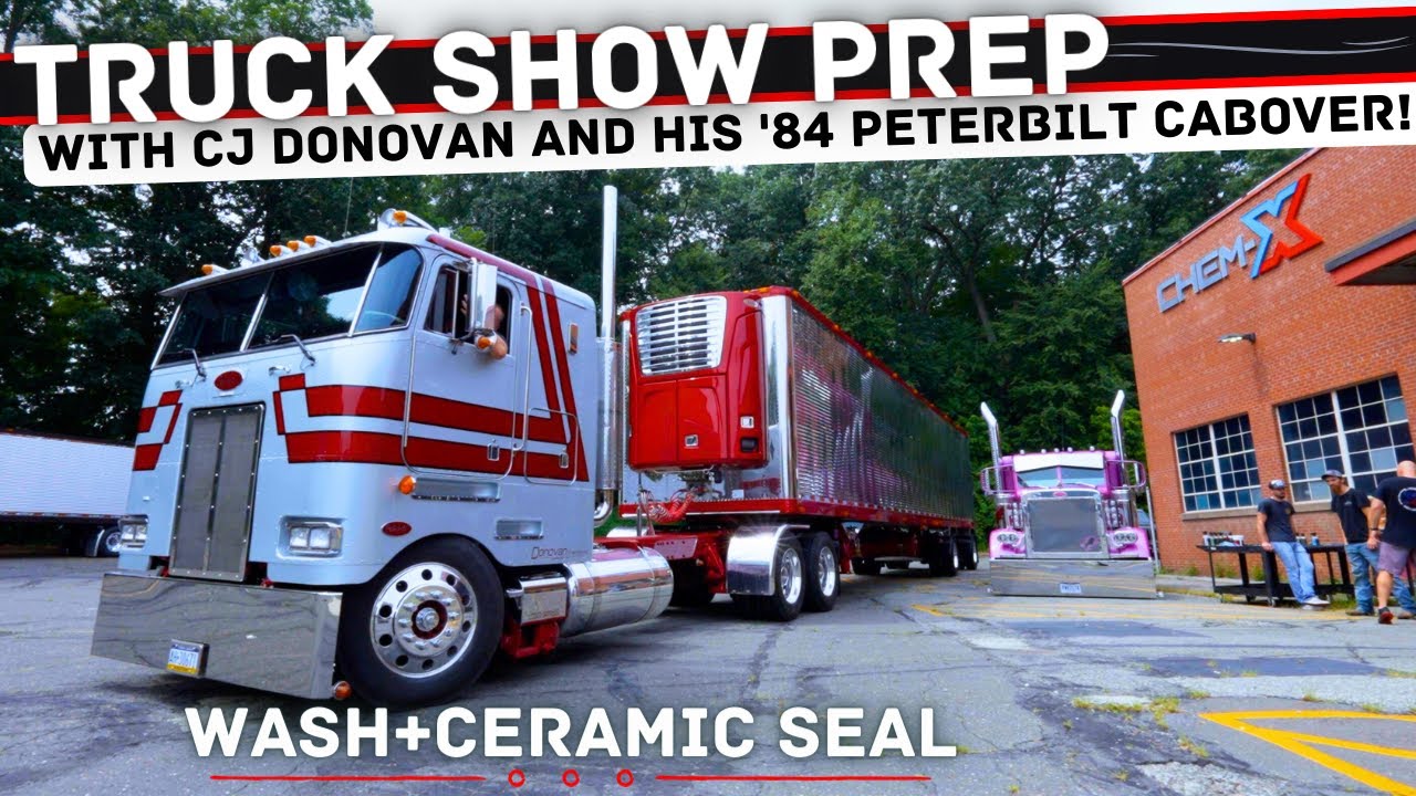 We Washed a 1984 Cabover Pete with a Reefer on! - YouTube