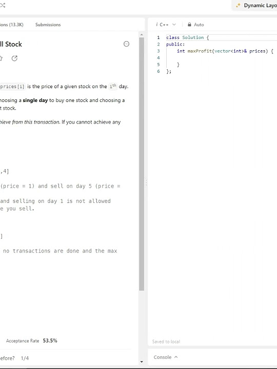 Best Time To Buy And Sell Stocks Leet Code Cfam Coding Leetcode Cfam Leetcode121 Youtube