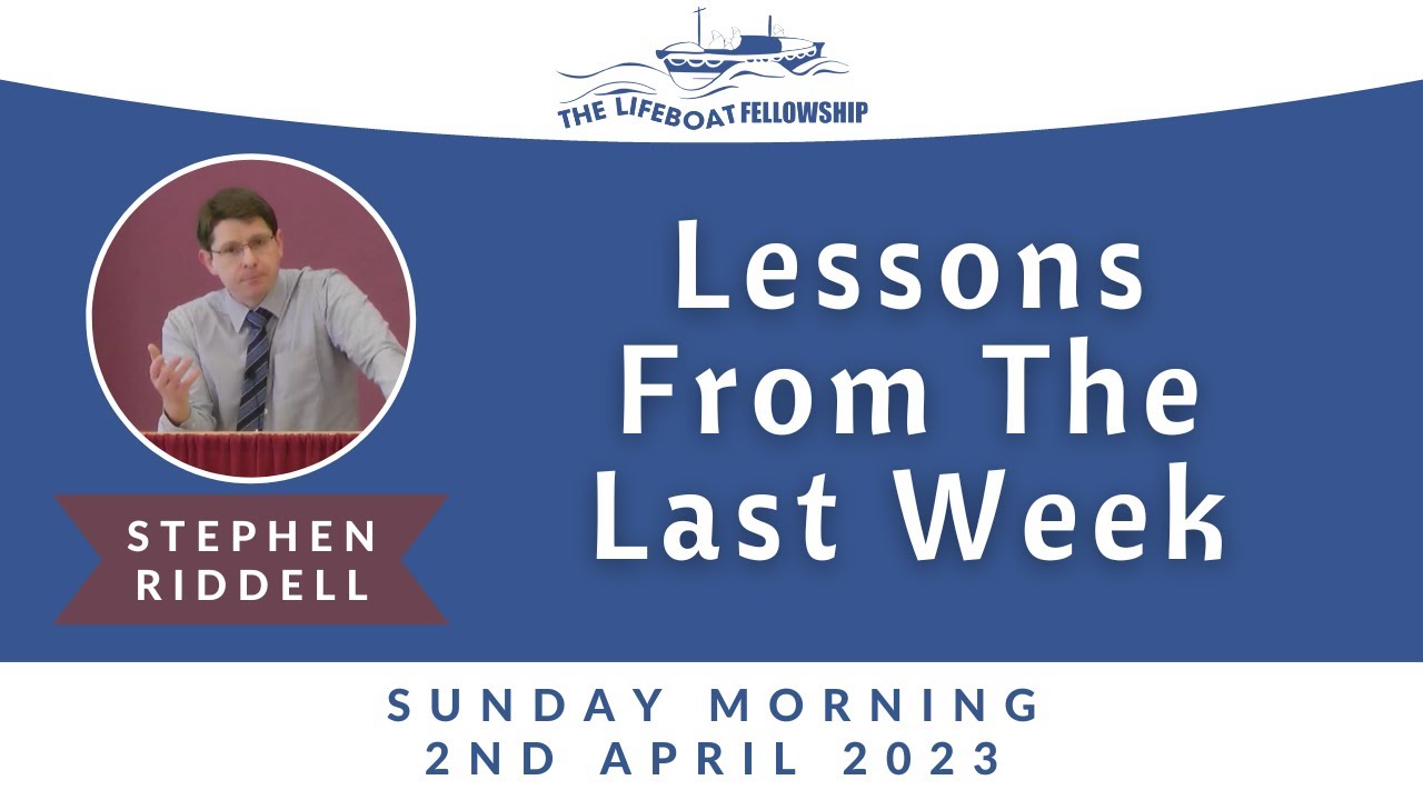 Lessons From The Last Week - Stephen Riddell - YouTube