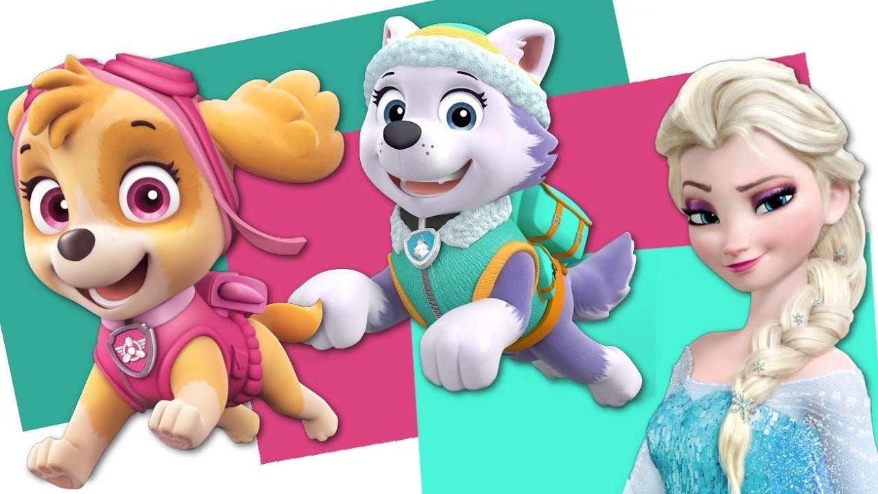 Paw Patrol Hide And Seek with Elsa, Skye and Everest (Full Episode ...