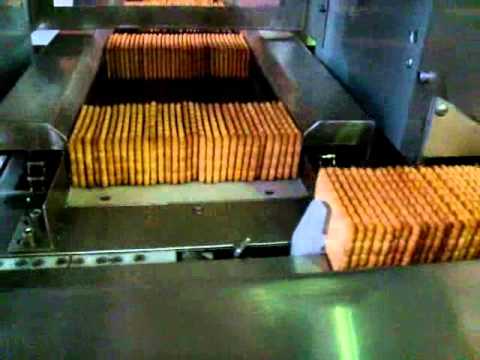 Biscuit packaging machine in Flowpack - YouTube