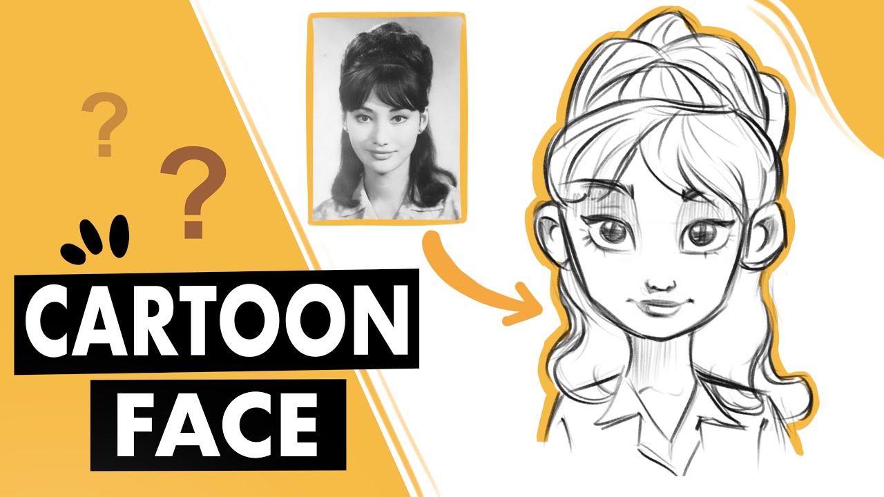 How to make cartoon face full step by step process | Cartoon face draw ...