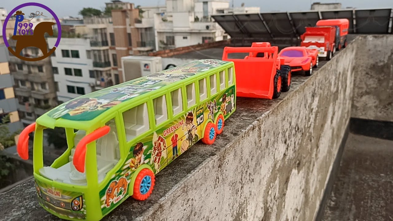 Drive the Toy Vehicle in the Outer Wall-Taxi, Ben10 Bus, Construction ...