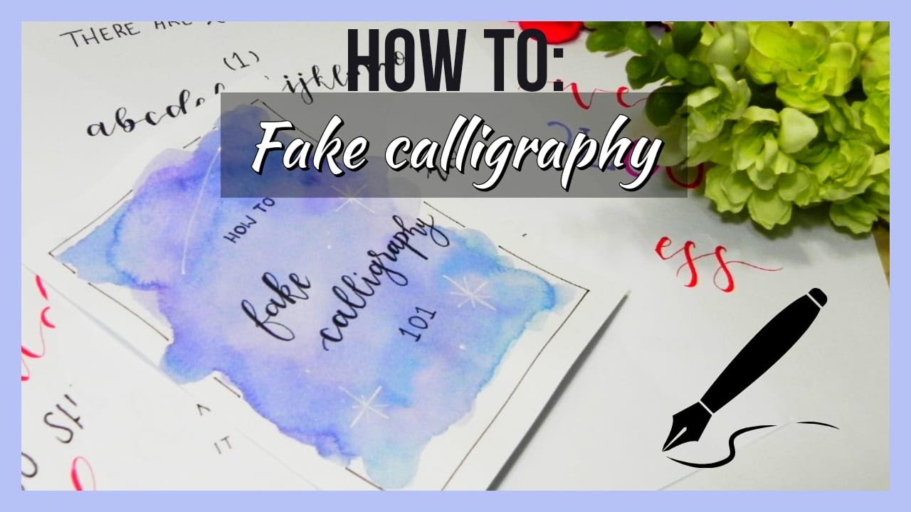 HOW-TO: Fake Calligraphy - YouTube