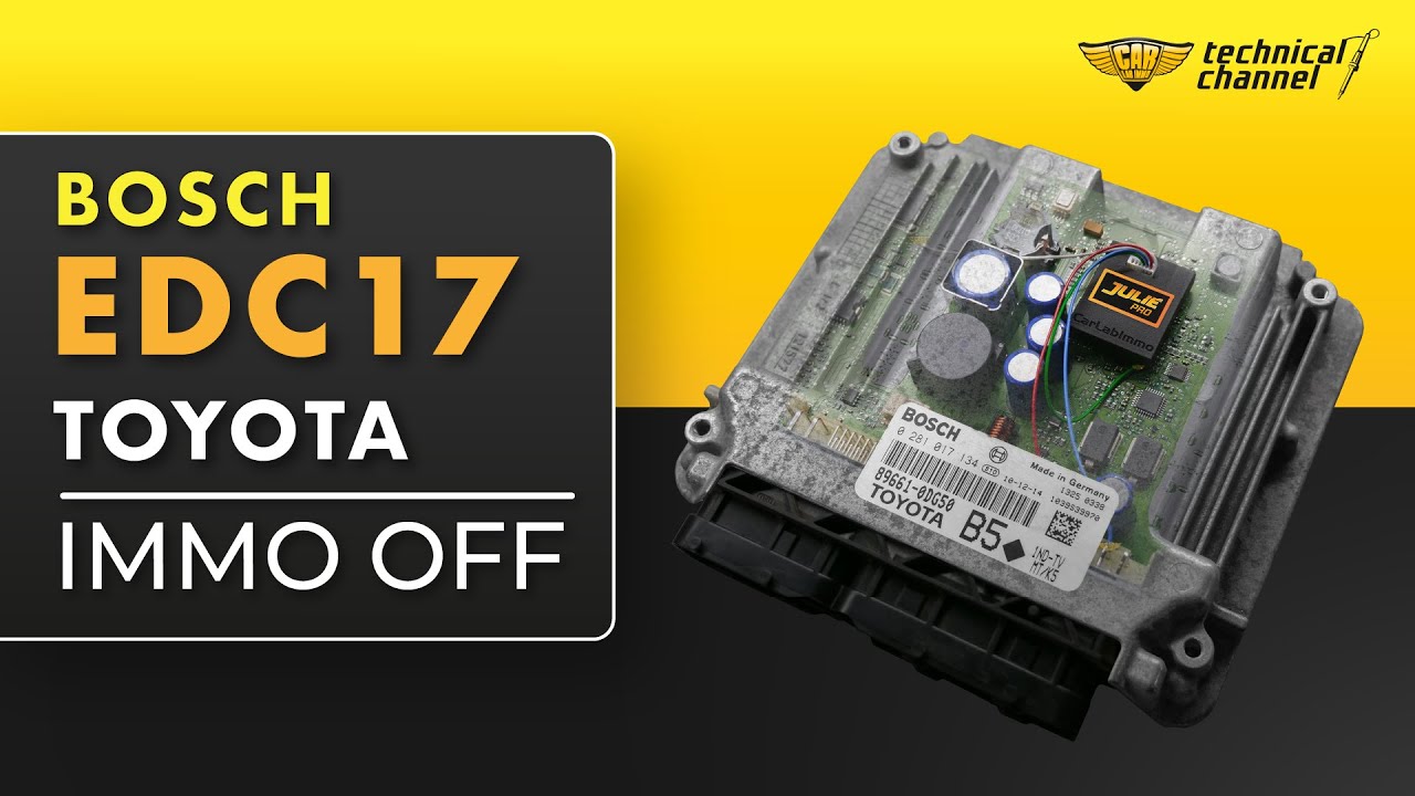 Bosch EDC17 (Toyota) IMMO OFF | Julie PRO | CarLabImmo - YouTube