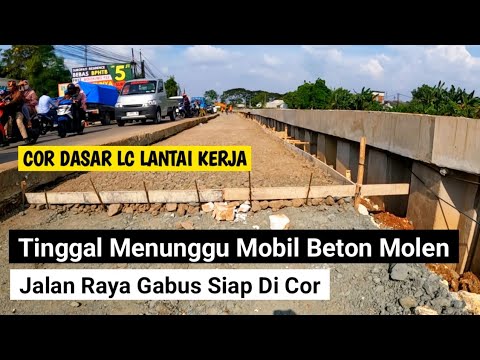 tinggal menunggu mobil beton molen, jalan raya gabus tambun bekasi siap ...