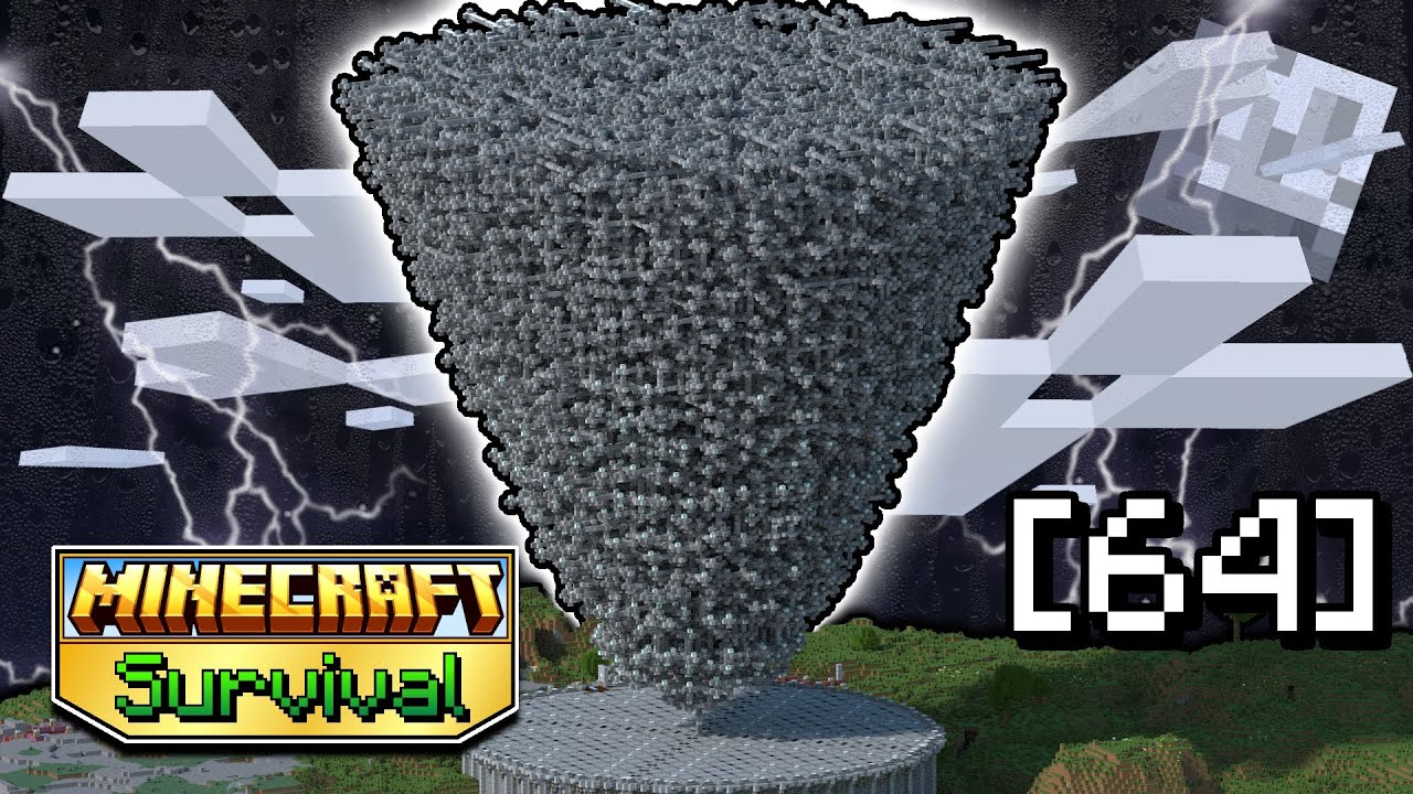Building a BLOCK TORNADO in Minecraft Survival (#64) - YouTube