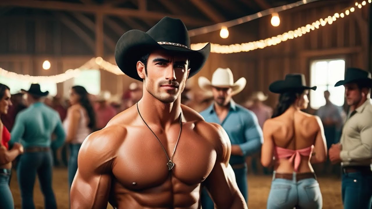 AI - Shirtless Cowboy Barn Square Dance - YouTube