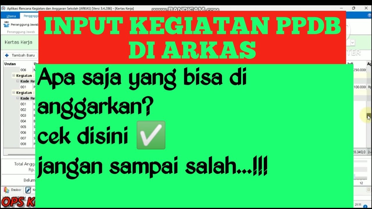 CARA INPUT KEGIATAN PPDB DI ARKAS TAHUN 2023 - YouTube