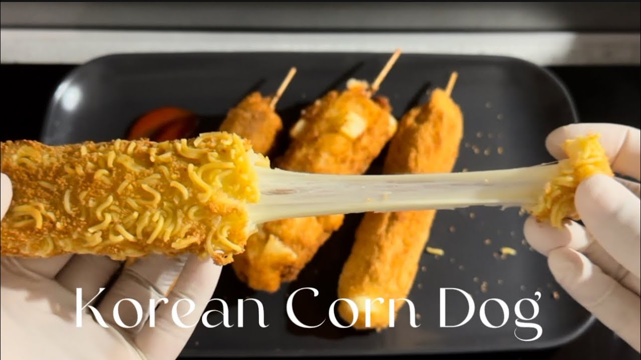 My First Try to make Korean Corn Dog || Korean Cheese Dog Recipe - YouTube