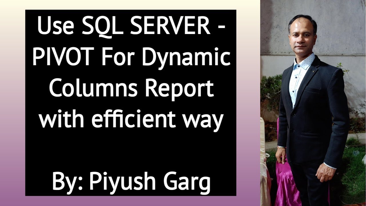 How to use SQL SERVER - PIVOT For Dynamic Columns Report with efficient ...