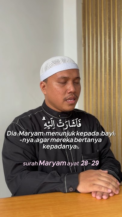 surah Maryam ayat 28-29 - YouTube