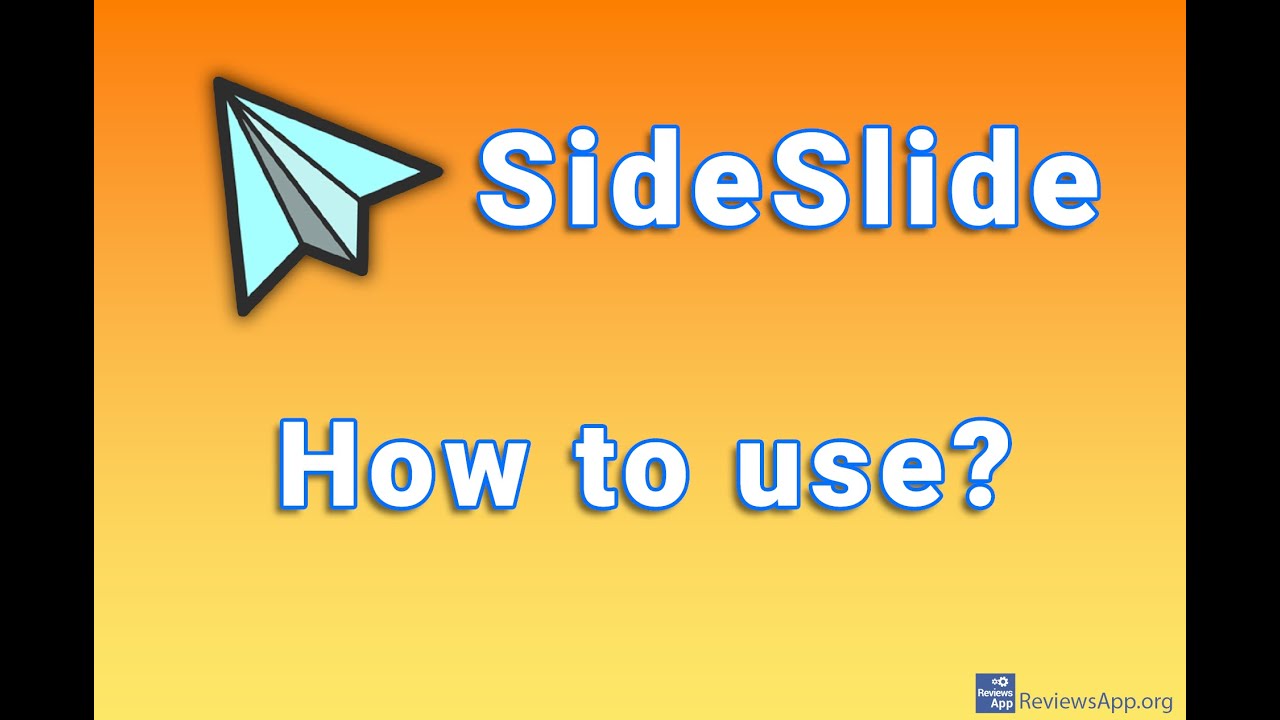 How to Use SideSlide - YouTube