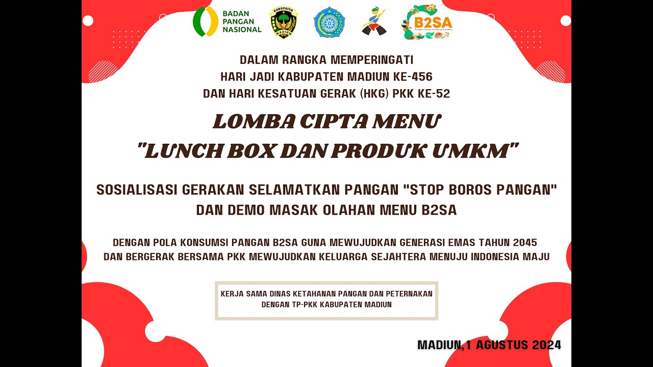 🟥 LIVE | Lomba Cipta Menu "Lunch Box dan Produk UMKM" - YouTube