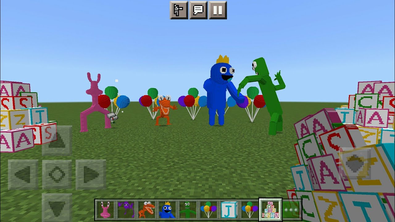 New Rainbow friends add-on V1 in Minecraft PE - YouTube