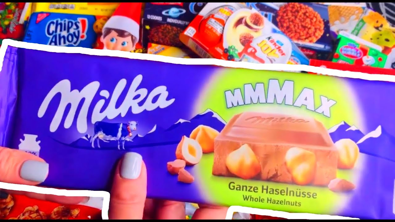 Opening MILKA MMMAX Chocolate Hazelnut Candy Bar - YouTube