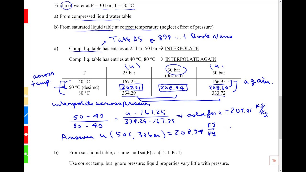 Example09 compressed liquid water - YouTube