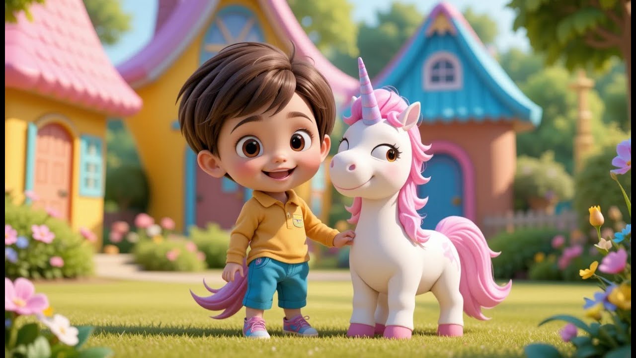 There Was a Little Unicorn Who Wants to Play Rhyme Song Nursery Rhyme ...