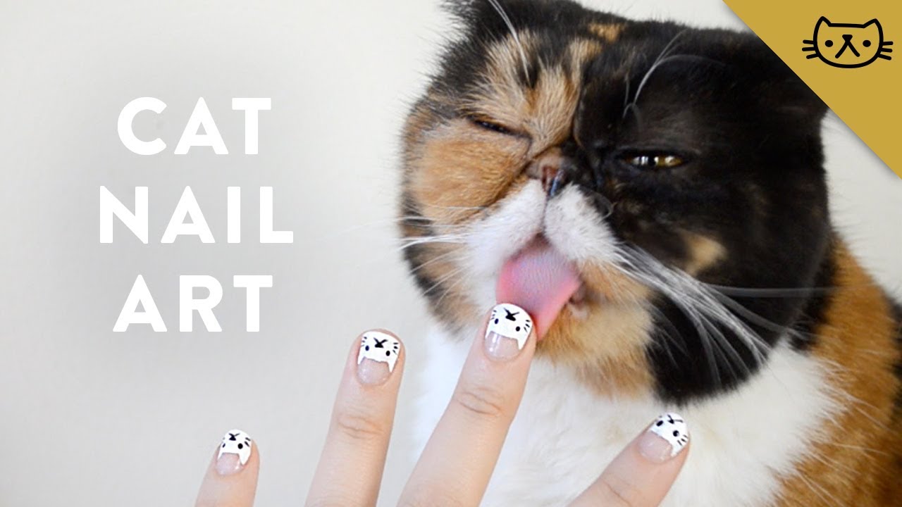 Cat Nail Art Tutorial - Pudge it Yourself - YouTube