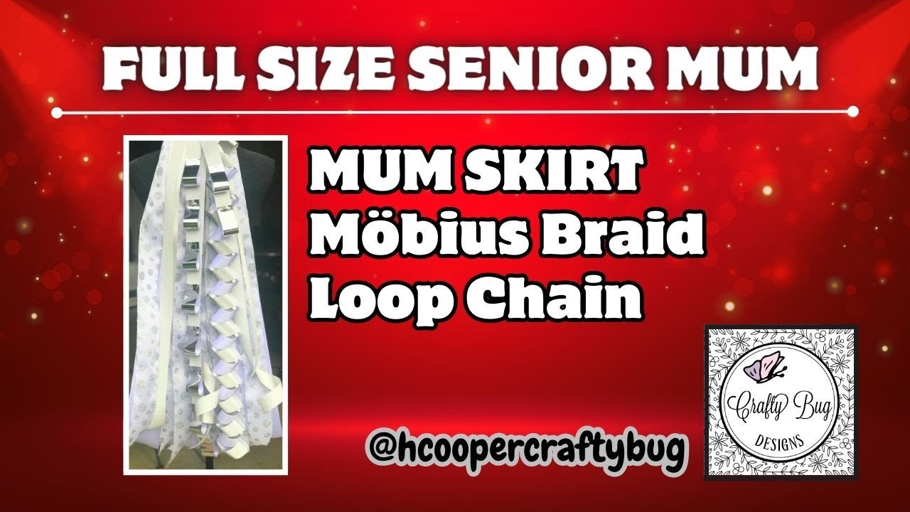 Making a senior full size Mum Skirt Möbius Braid & Loop Chain #homecomingmums #homecoming - YouTube