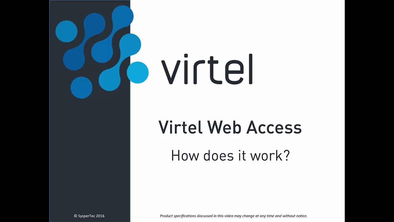 Virtel Web Access - How does it work ? - YouTube