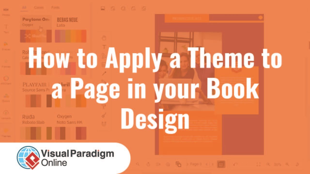 How to Apply a Theme to a Page in your Book Design - YouTube