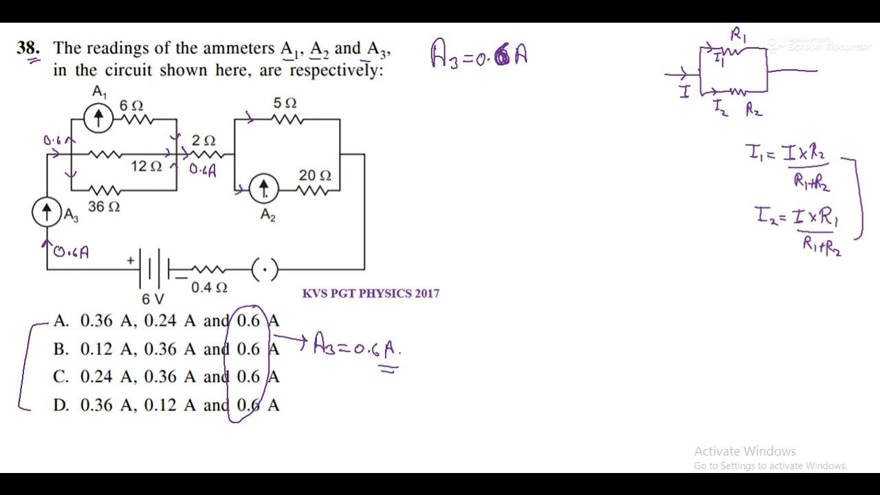 The Readings Of The Ammeters A1 A2 And A3 In The Circuit Shown Here