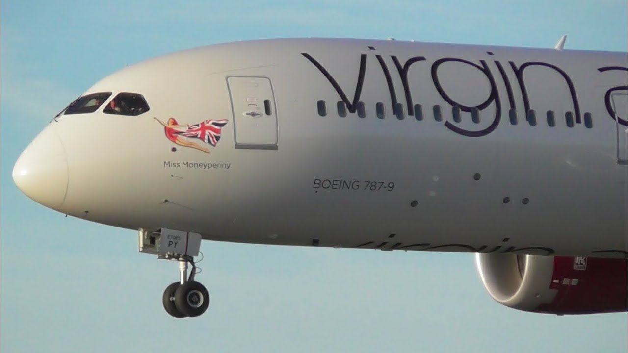 SUNRISE Virgin Atlantic 787 DREAMLINER Landing at London Heathrow - YouTube